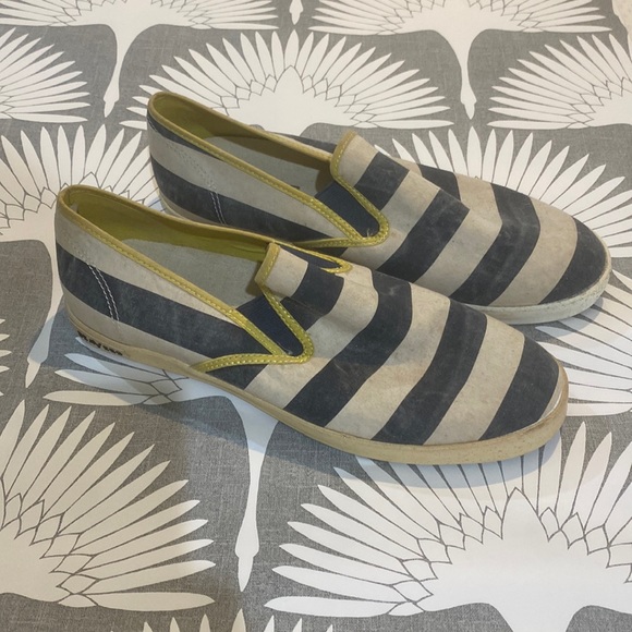 SeaVees | Shoes | Seavees Baja Slip On Board Stripe Yellow Black And ...